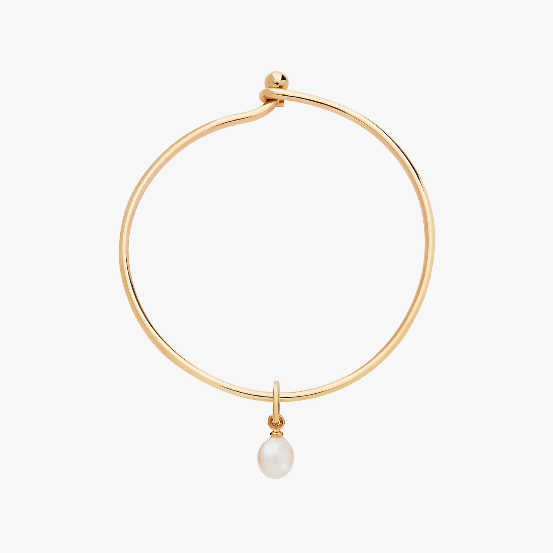 Gold Vermeil Bangle and Gold Freedom Pearl Popon Set | Handcrafted ...
