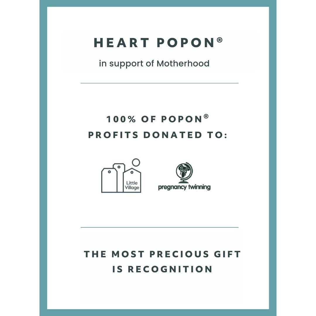 Recognised Silver Heart Popon Pendant and Fine Chain Necklace