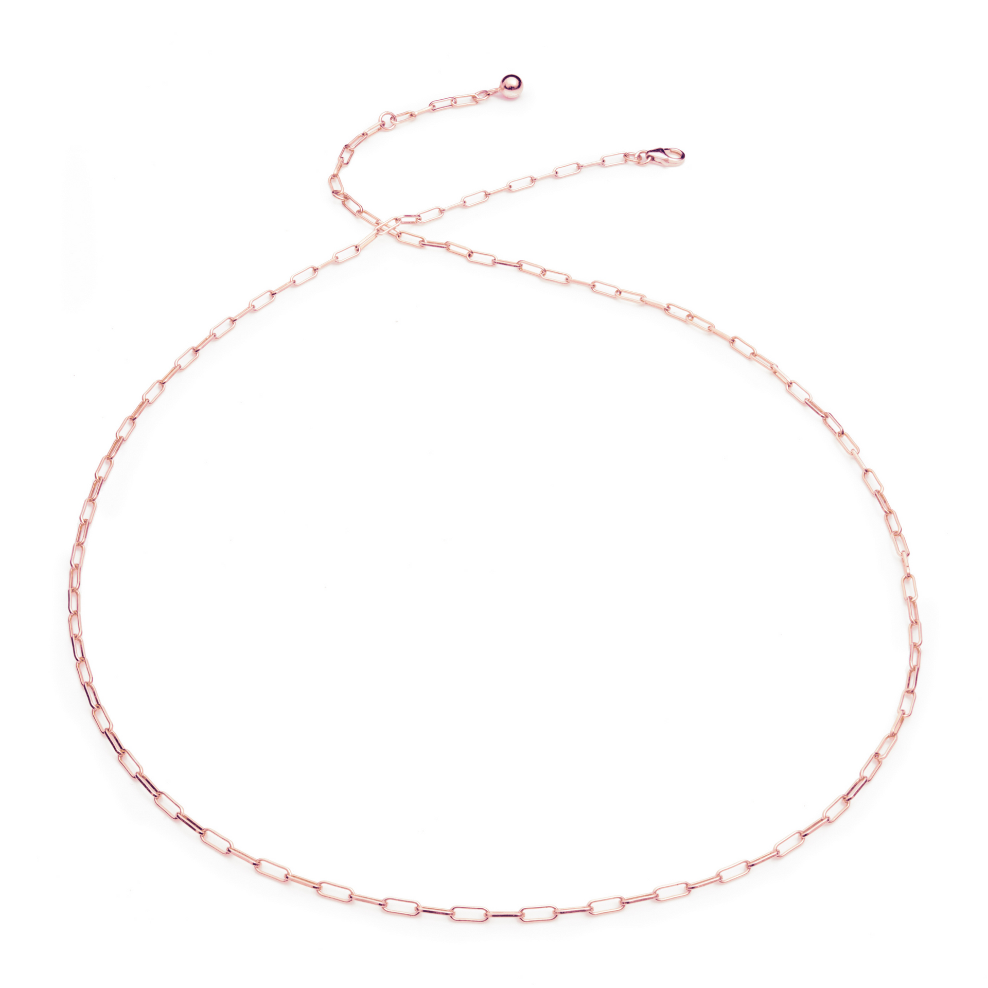 Rose Gold Paperclip Chain Necklace | Handcrafted Meaningful Jewellery I ...